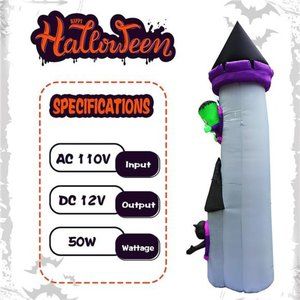 Holiday | 1 Ft Halloween Inflatables Castle Archway With Ghost Green ...